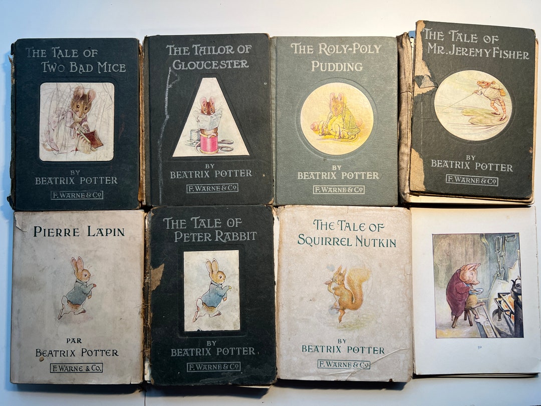 7 VINTAGE BEATRIX POTTER Books 1 Salvaged Plates Only - Etsy