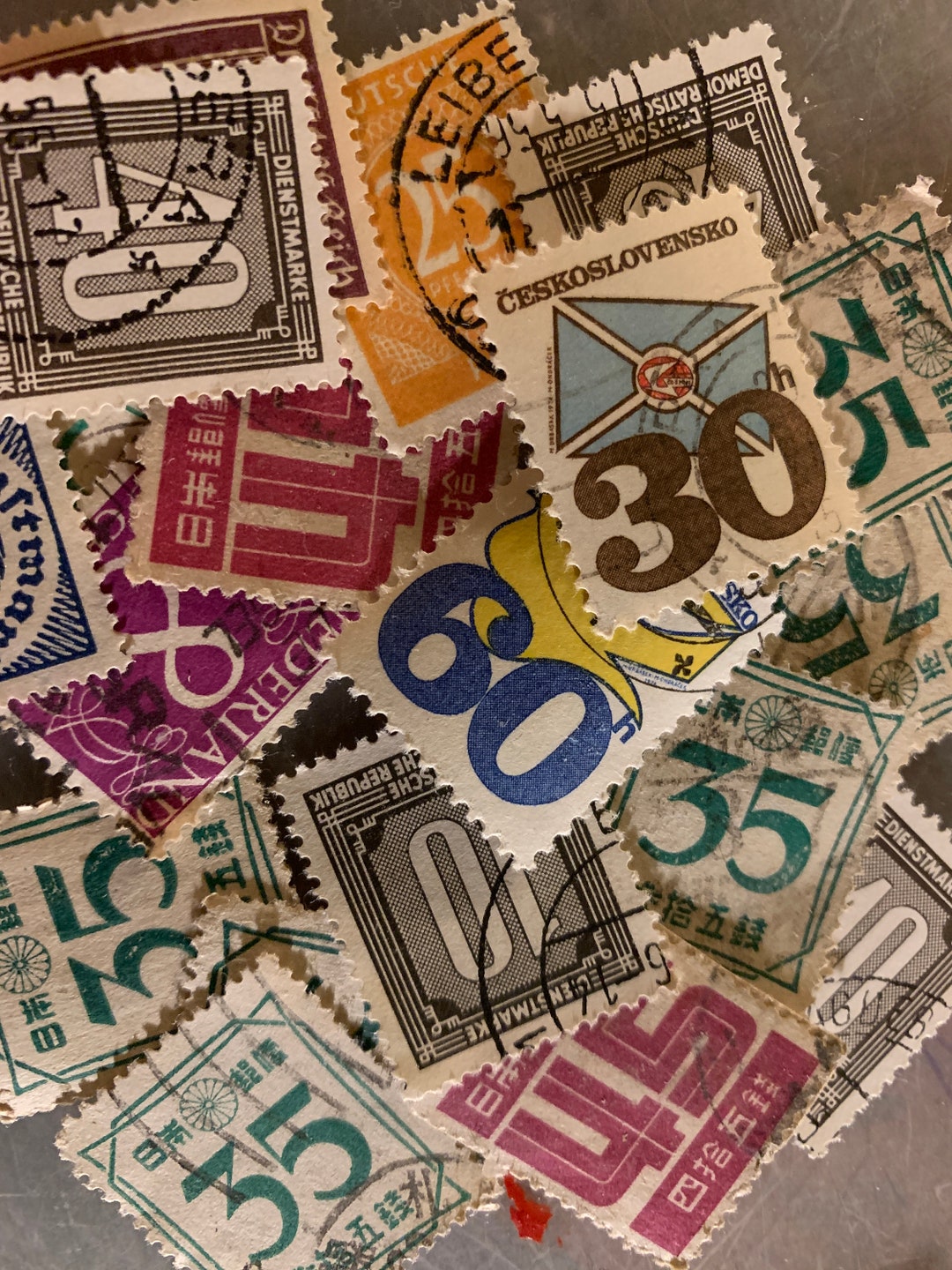 NUMBERS ON STAMPS 20 Stamps per Packet - Etsy