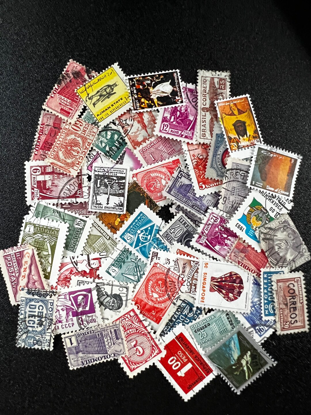 MINIATURE STAMPS 50 Individual Teeny Tiny Stamps OR Bundles or Sheets ...