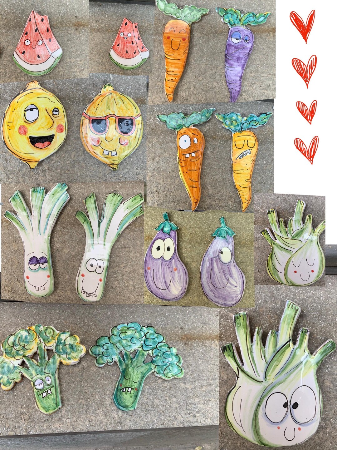 Ceramic Fruit, Hanging Fruit, Illustrated Vegetables, Fruit and ...
