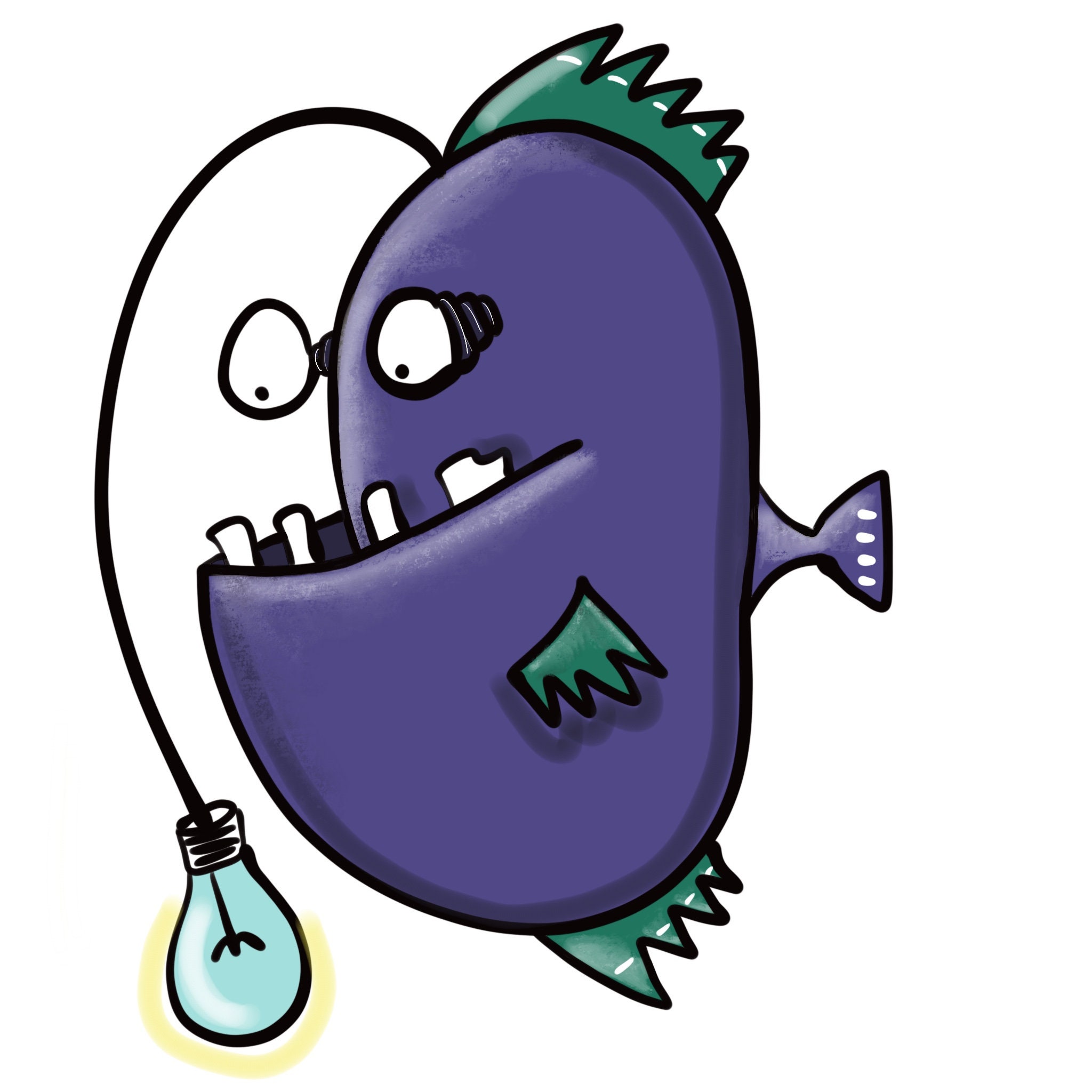 Funny Fish Illustration, Lantern Fish Drawing, Funny Clip Ant, Poster ...