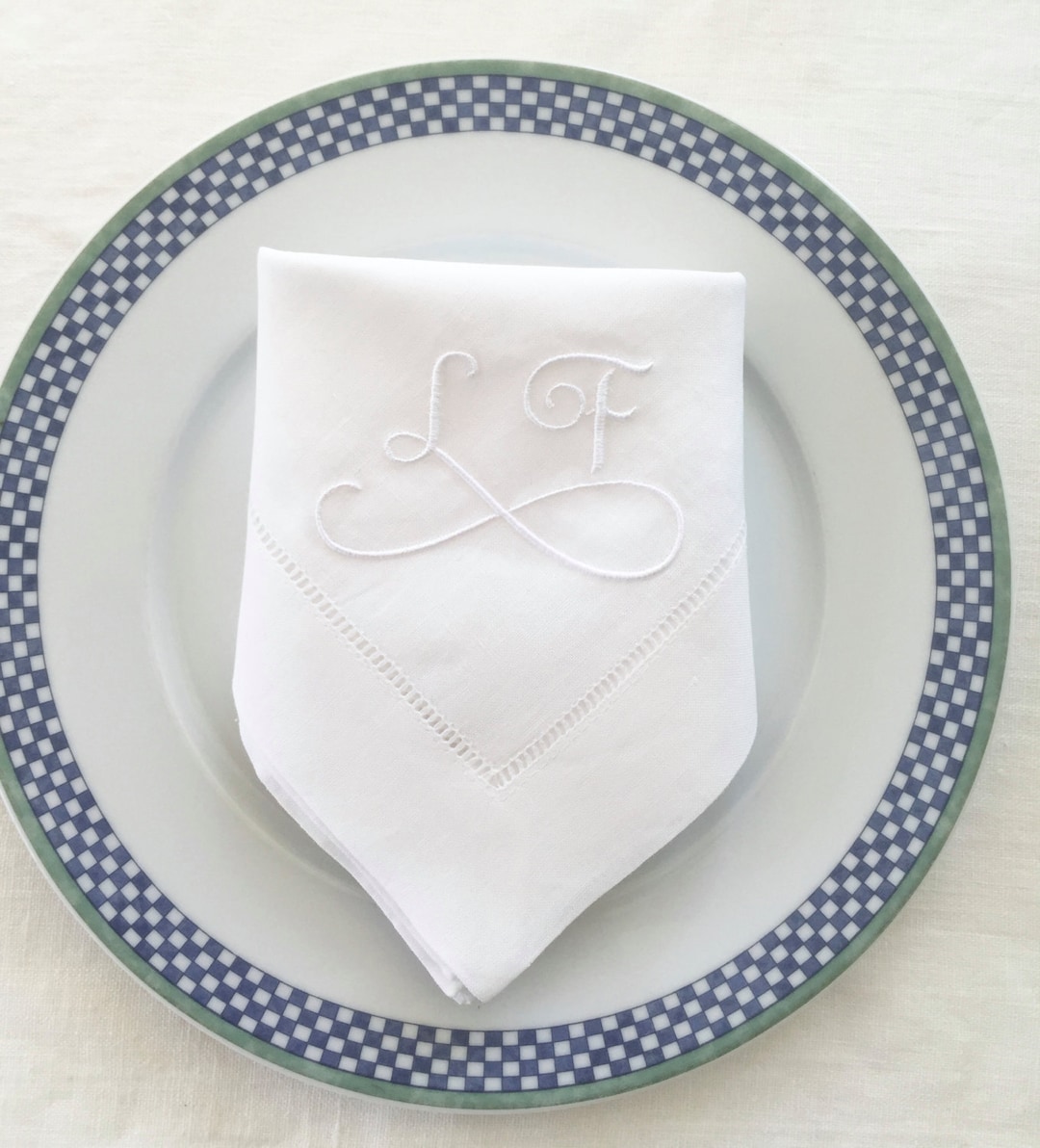Monogram Embroidered Linen Napkins Simplicity. Personalized Napkins ...