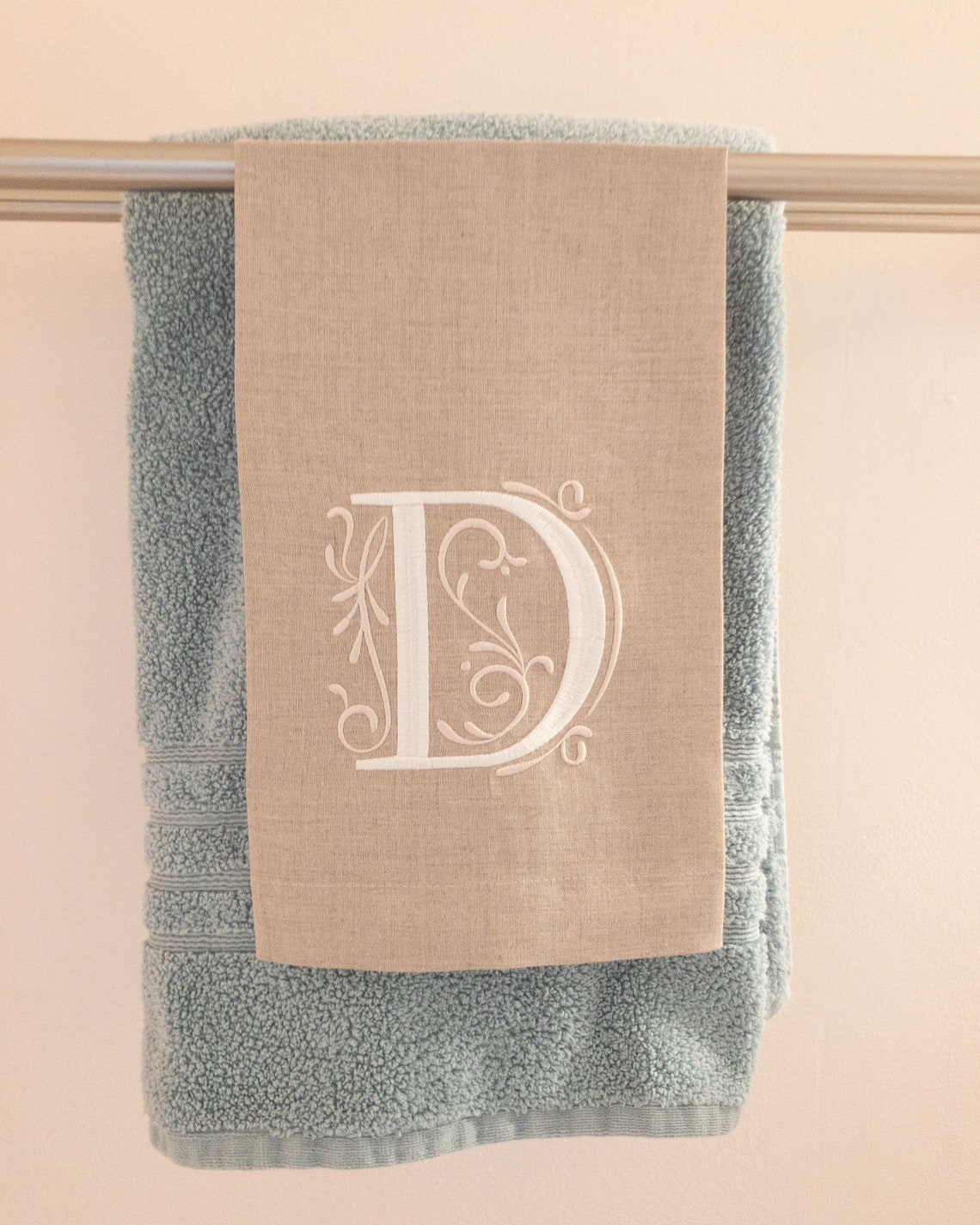 Monogrammed Embroidered Towels / Embroidered Hand Towels / - Etsy
