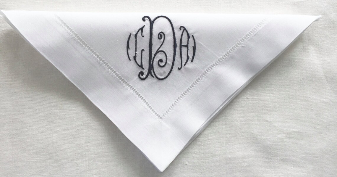Personalized Napkins. Monogram Embroidered Cloth Napkins. Fine - Etsy