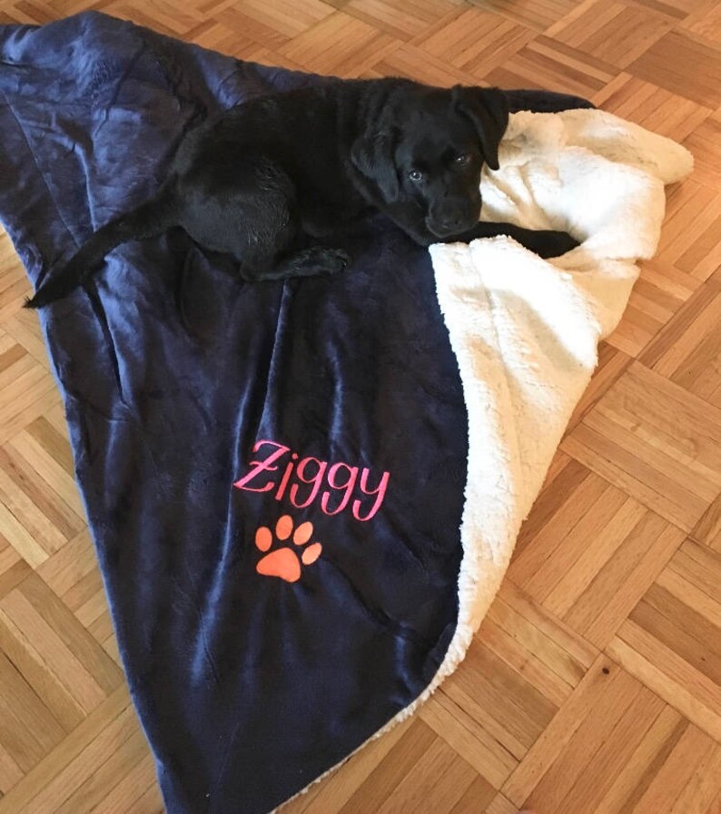 Dog Blanket/ Gift for Dog Lovers /monogrammed Dog Blanket ...