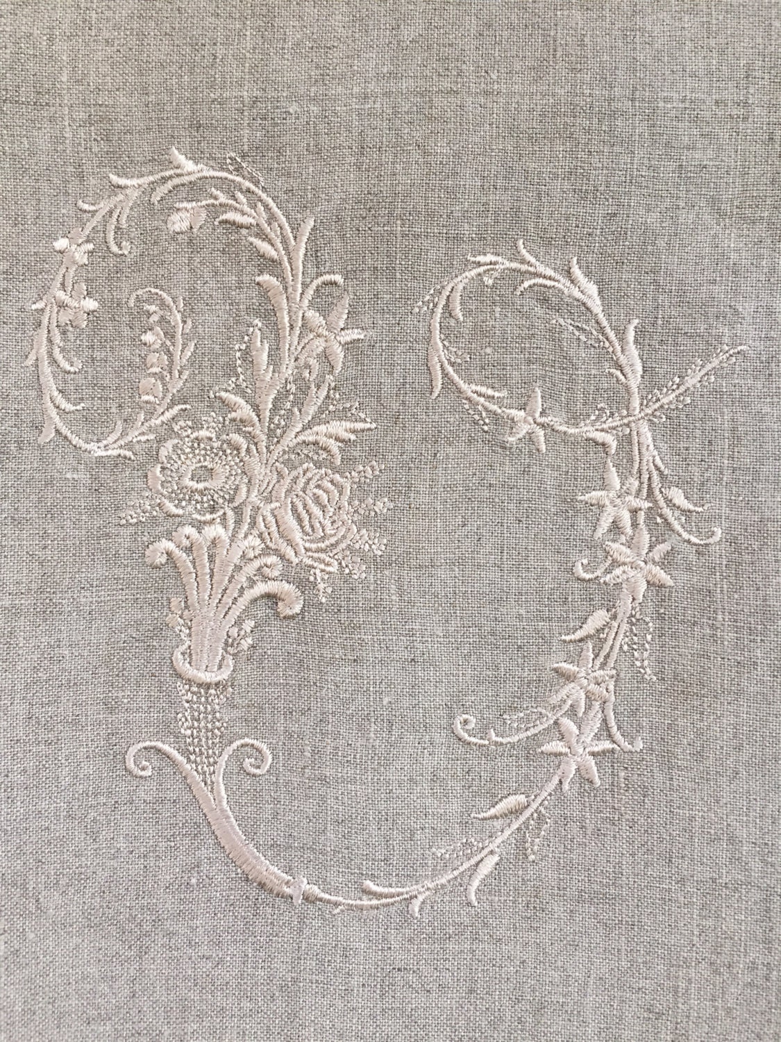 Personalized Monogram Tea Towel or Guest Towel Embroidered on - Etsy