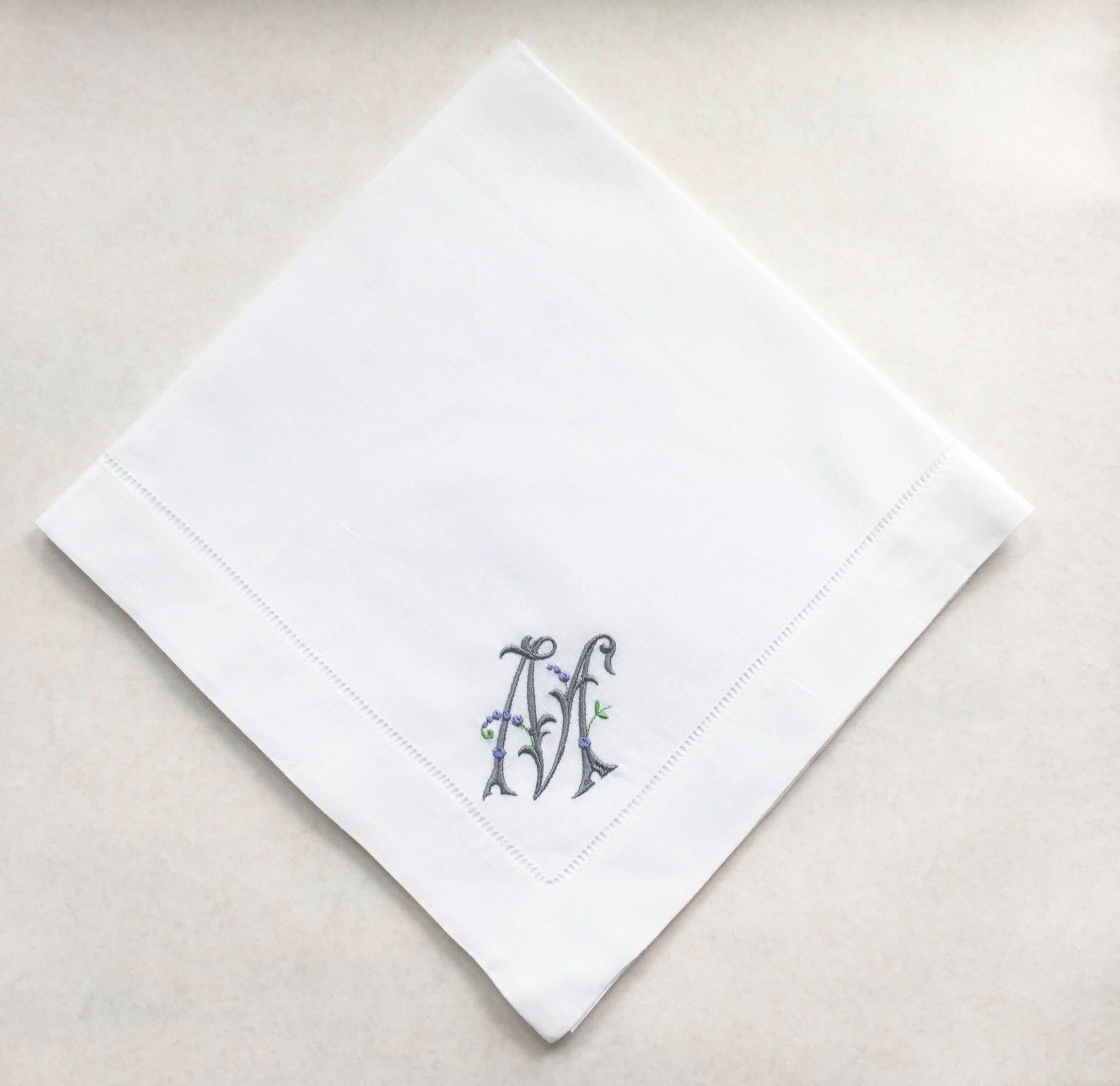 Monogrammed Napkins / Cloth Napkins / Dinner Napkins / Linen Napkins ...