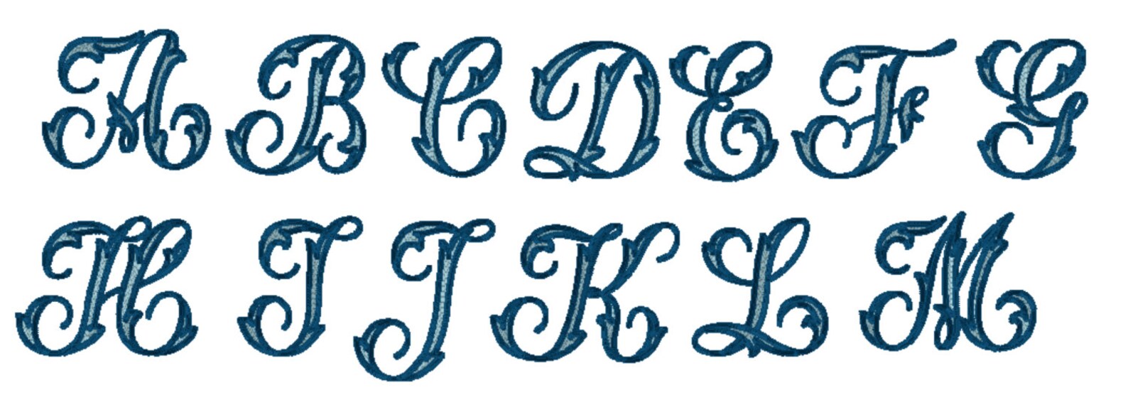 Monogram Embroidered Cloth Napkins Fancy Chevron Letter. Table - Etsy