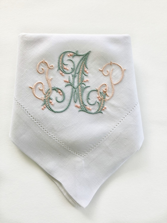 Personalized Napkins. Monogram Embroidered Cloth Napkins. Fine | Etsy