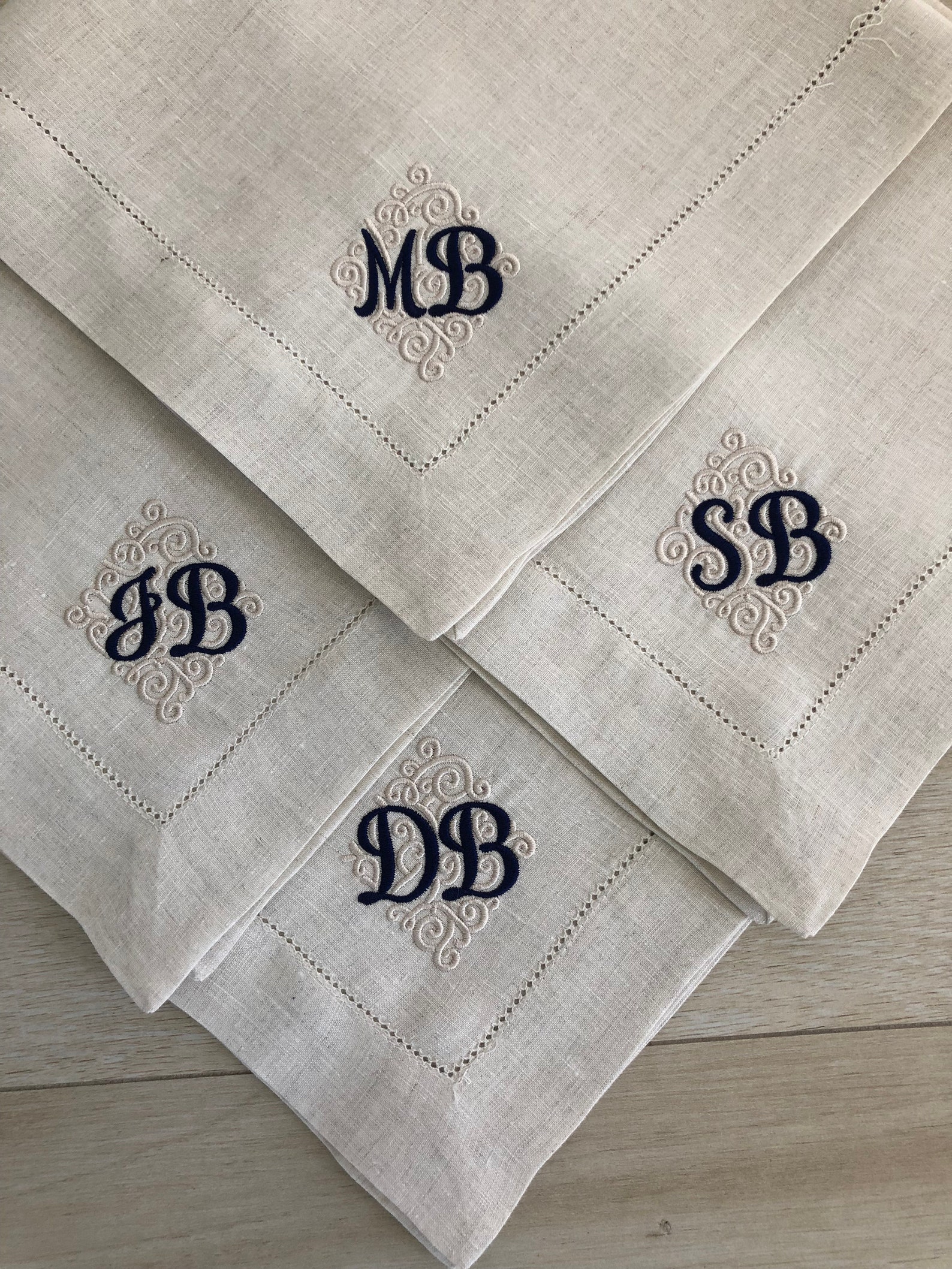 Monogrammed Linen Napkins / Dinner Napkins / Linen Cloth Napkins ...