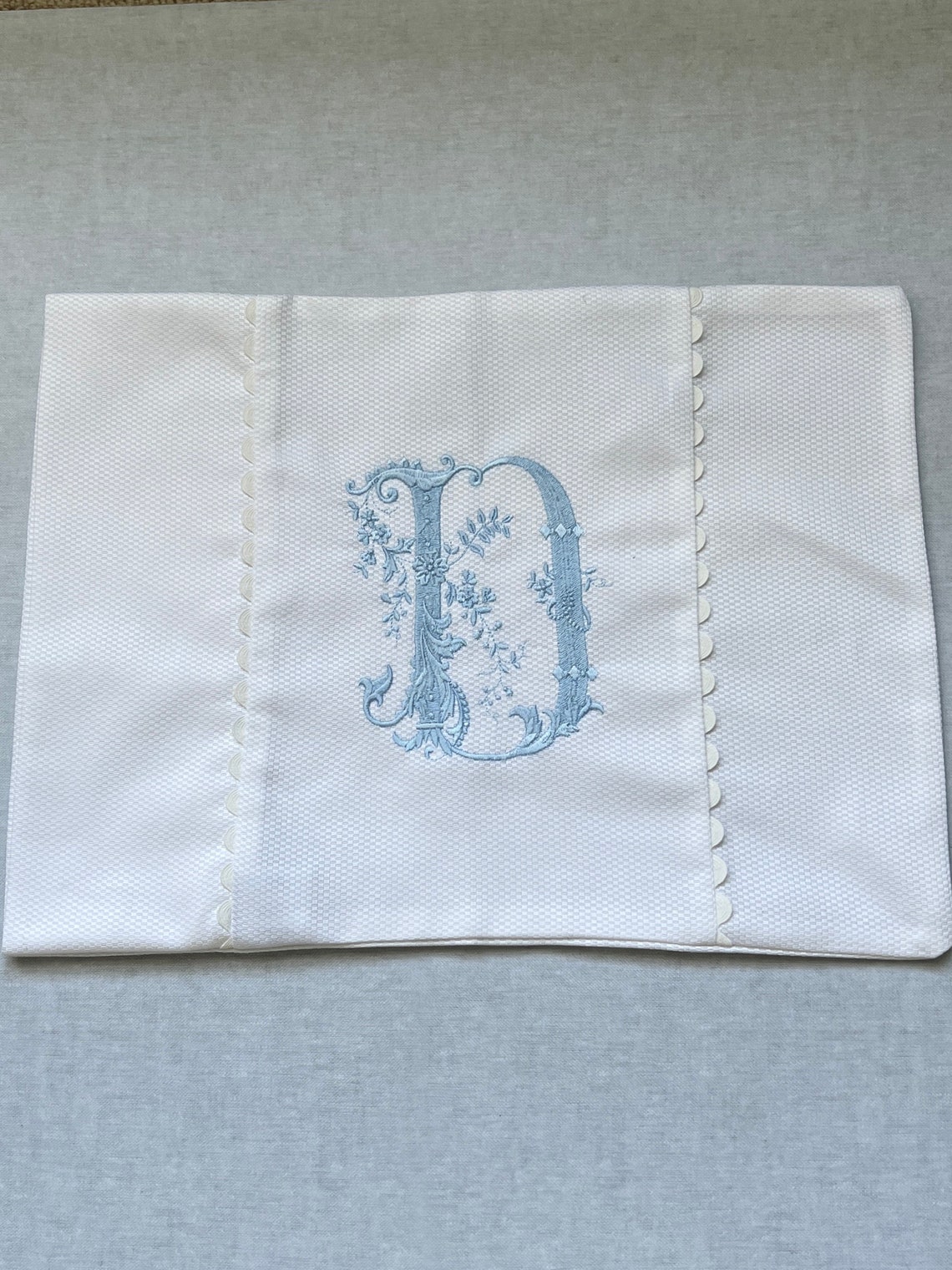 Custom Embroidered Pillow. Personalized Monogram Pillow. Baby Name ...