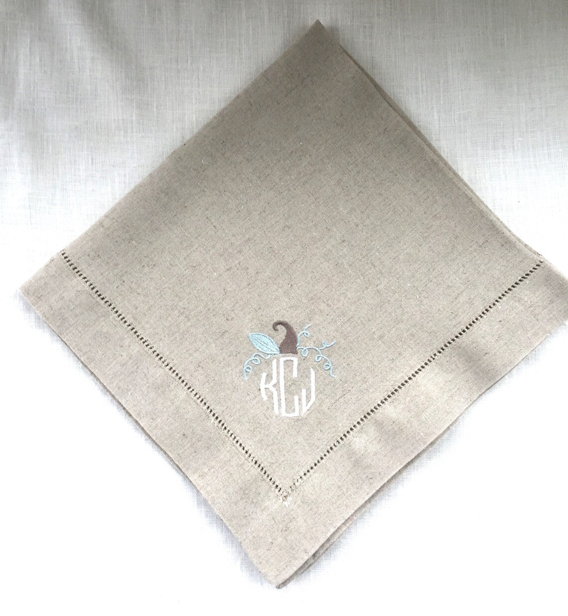 Personalized Embroidered Cloth Napkins Monogrammed. Fall - Etsy