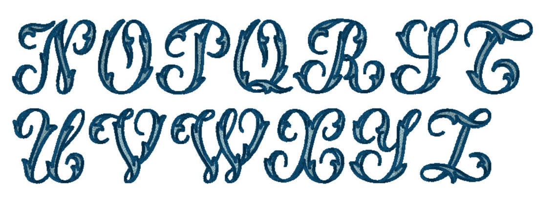 Monogram Embroidered Cloth Napkins Fancy Chevron Letter. Table - Etsy