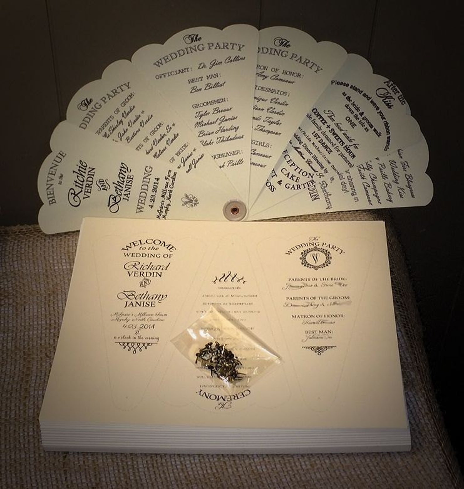 Custom Budget DIY KIT Petal Fan Wedding Programs for Chic - Etsy