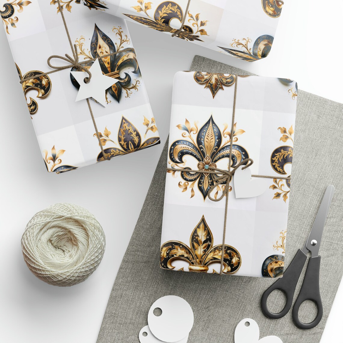 New Orleans Wrapping Paper, Fleur De Lis, Louisiana Football Gift ...