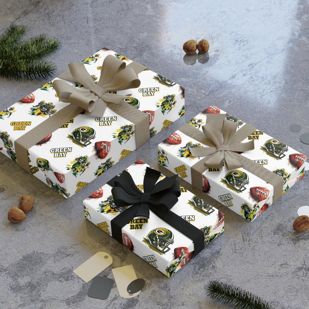 Green Bay Wrapping Paper, Wisconsin Football Gift for Christmas - Etsy