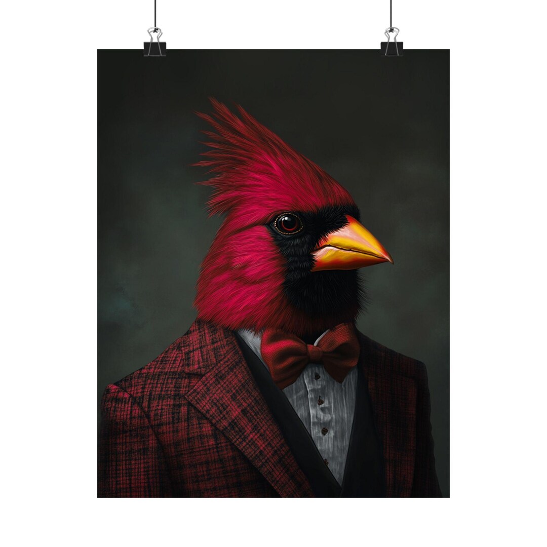 Cardinal Mascot Portrait, Wildlife Enthusiast, Arizona Football, Matte ...