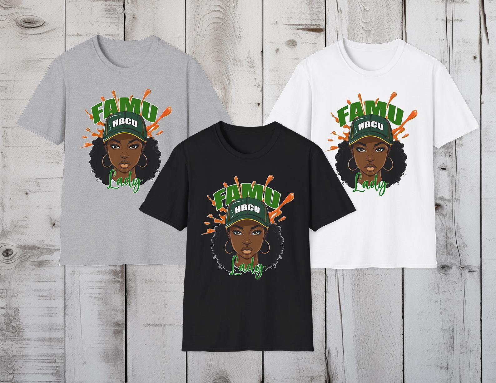 FAMU Lady University Girl HBCU Florida Softstyle T-shirt - Etsy