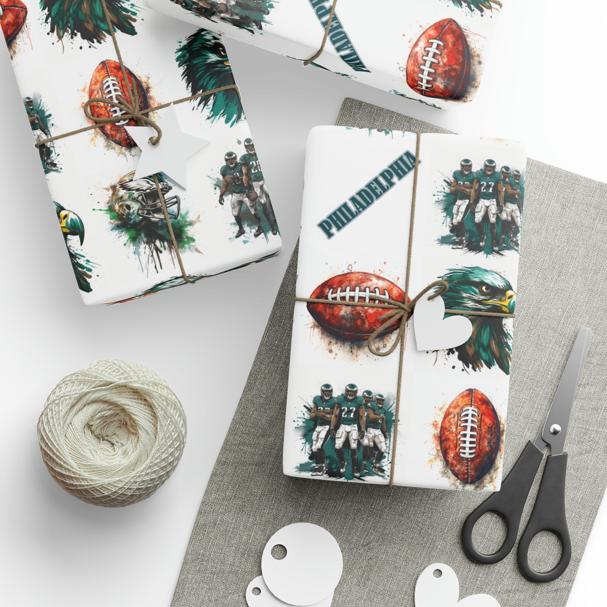 Philadelphia Wrapping Paper, Pennsylvania Football Gift for Christmas ...
