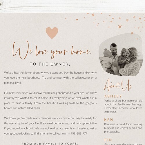 Editable Home Buyer Letter Template Real Estate Love Letter - Etsy