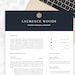 Resume Template 2 Page | Navy Blue CV Template + Cover Letter for Word ...