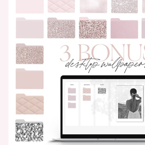 Boho Desktop Folder Icons for Mac Windows Aesthetic Desktop - Etsy