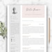 Pink Resume Template With Photo for Microsoft Word | "bella ...