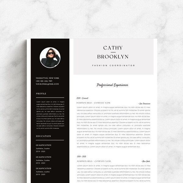 Resume Template and Cover Letter References Template for - Etsy Canada