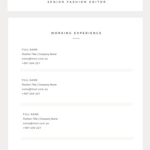 Modern Resume Template for Microsoft Word | Lilly | CV Template With ...