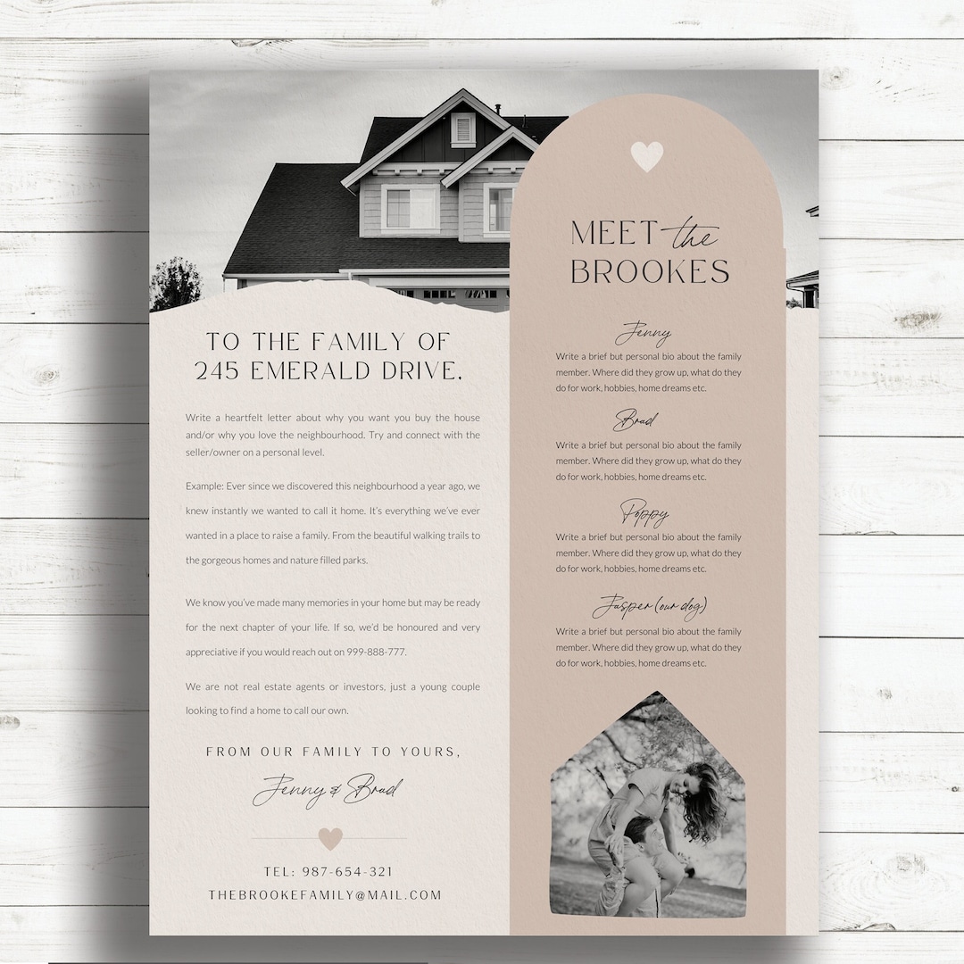 Chic Stand Out Design Home Love Letter Template for Canva | We Love ...