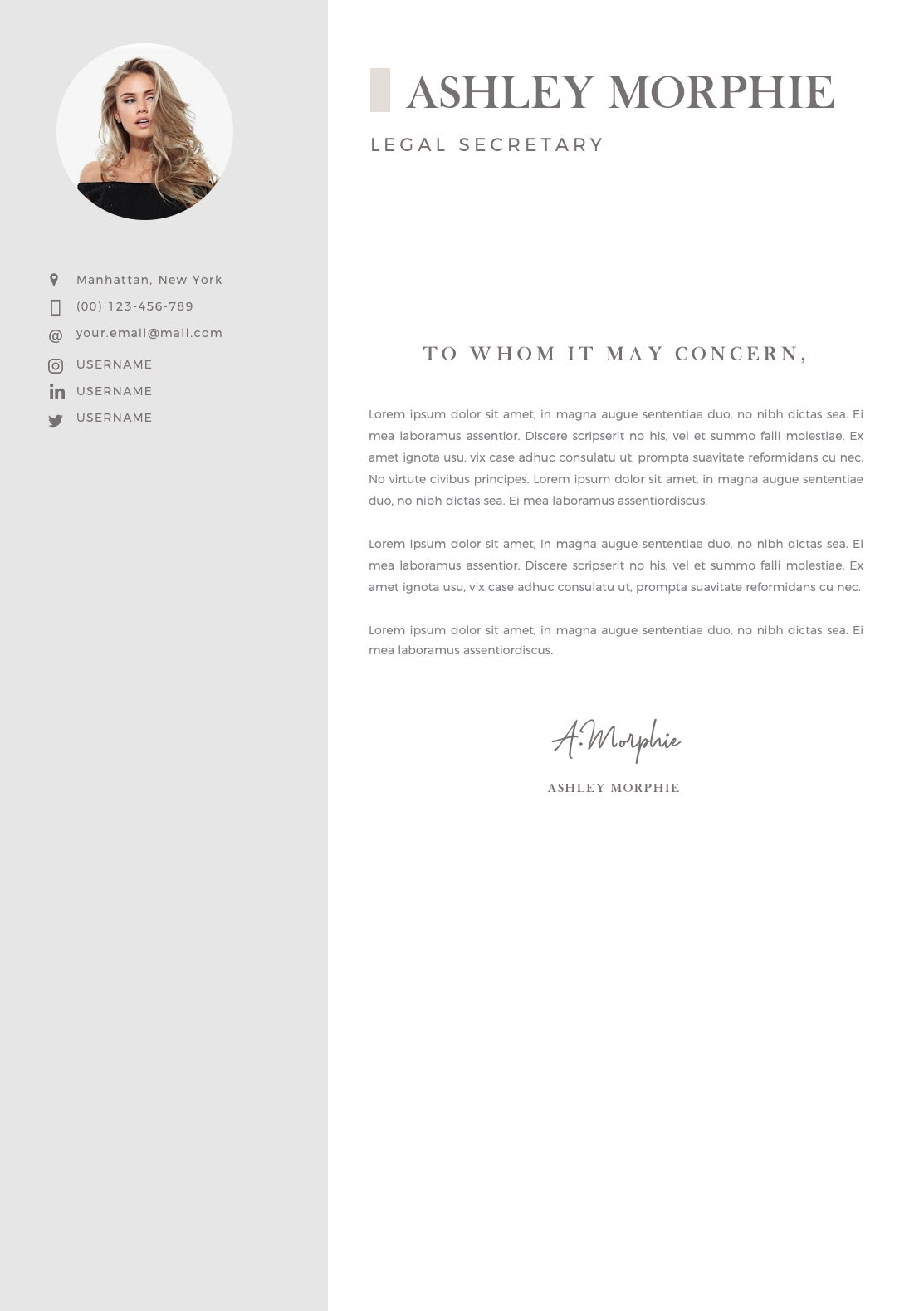 2 Page Resume Template and Cover Letter ashley - Etsy