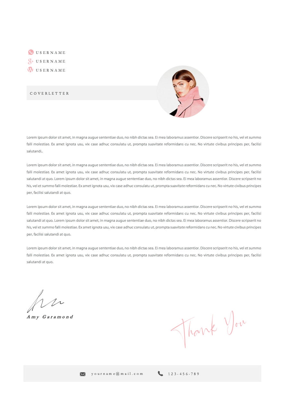 Resume Template 2 Page CV Template Cover Letter for MS - Etsy