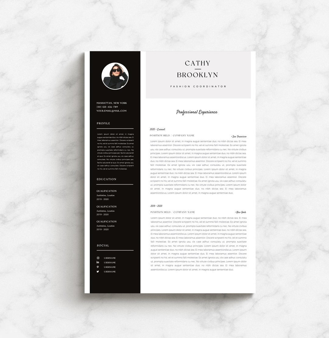 Resume Template 3 Page | CV Template + Cover Letter for MS Word ...
