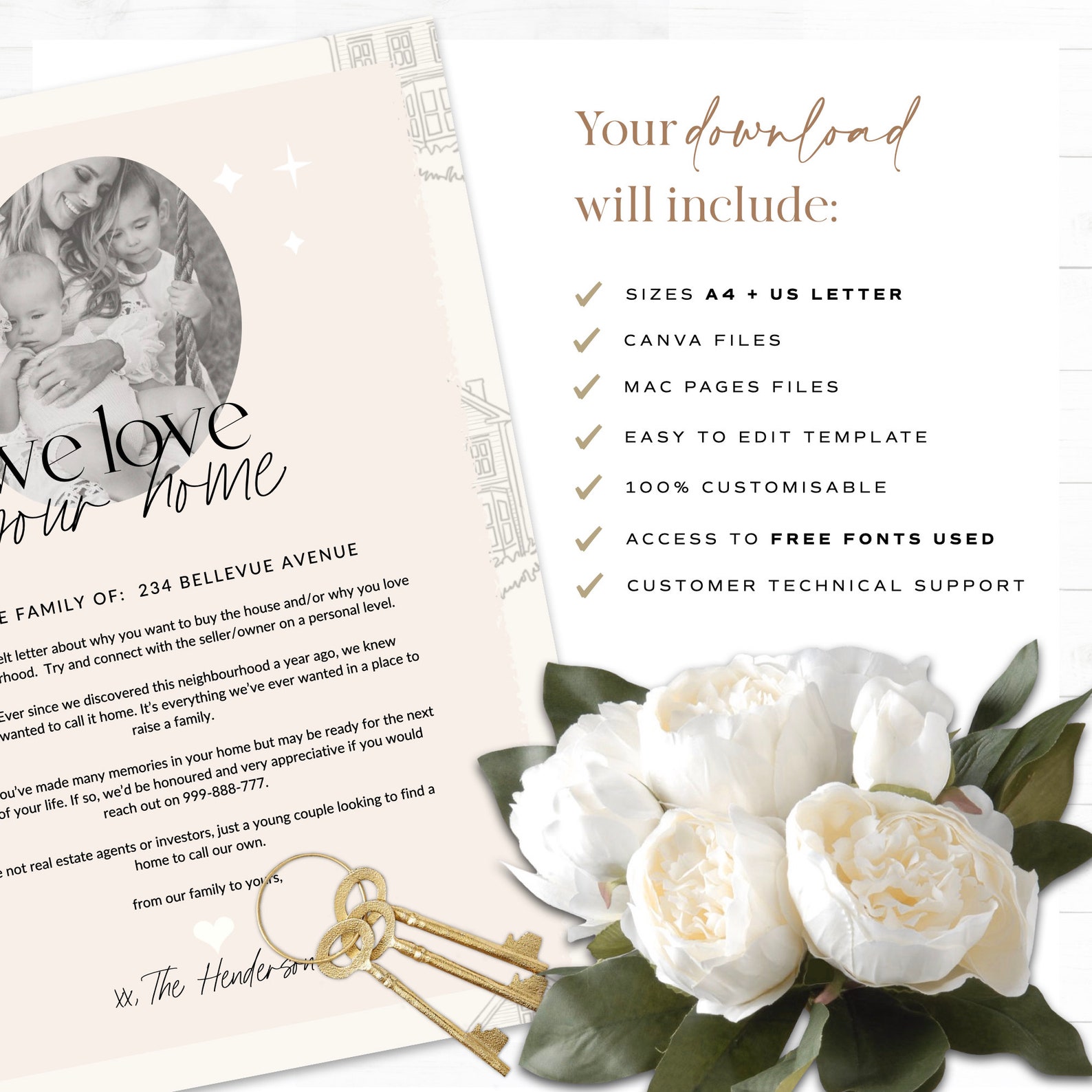 Editable Home Buyer Letter Template for Microsoft Word - Etsy