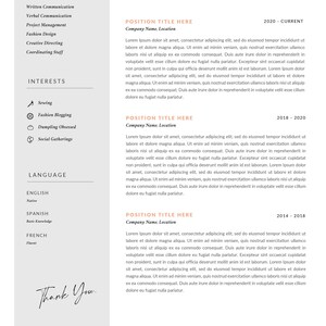 Pink Resume Template With Photo for Microsoft Word | "bella ...