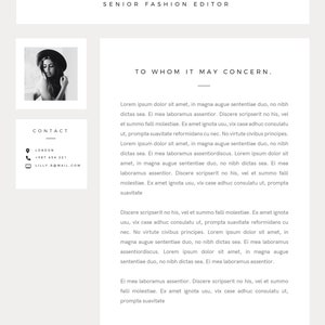 Modern Resume Template for Microsoft Word | Lilly | CV Template With ...