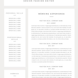 Modern Resume Template for Microsoft Word | Lilly | CV Template With ...