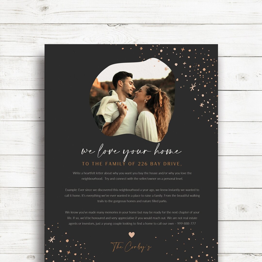 Home Buyer Letter Template Word | Letter to Home Seller Template ...