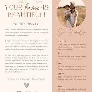 Bohemian CANVA Home Love Letter Template | "dear Home Owner We Love ...