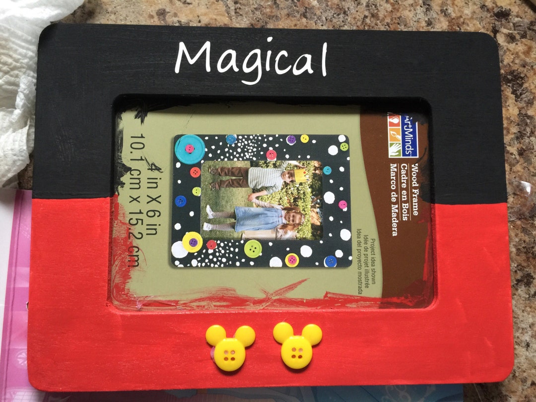 4x6 Mickey Mouse Theme Photo Frame Great as Gift or Dcl Fish Extenders ...