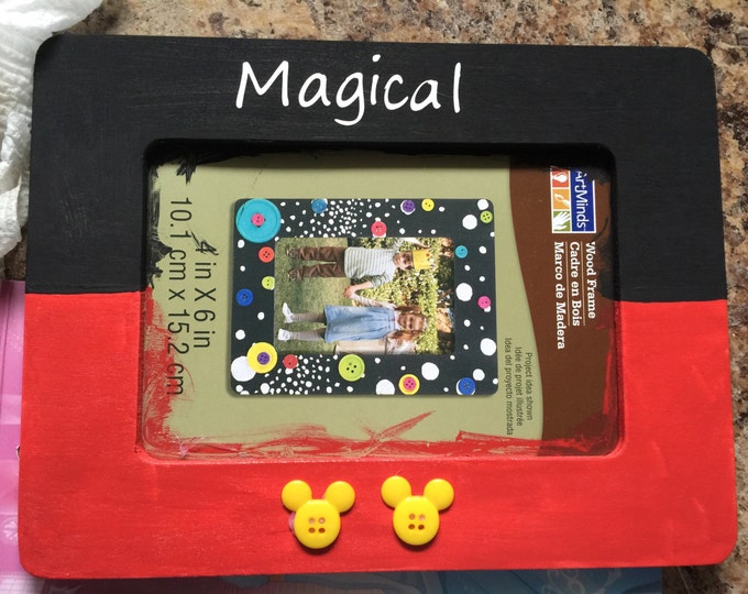 4x6 Mickey Mouse Theme Photo Frame Great as Gift or Dcl Fish Extenders ...