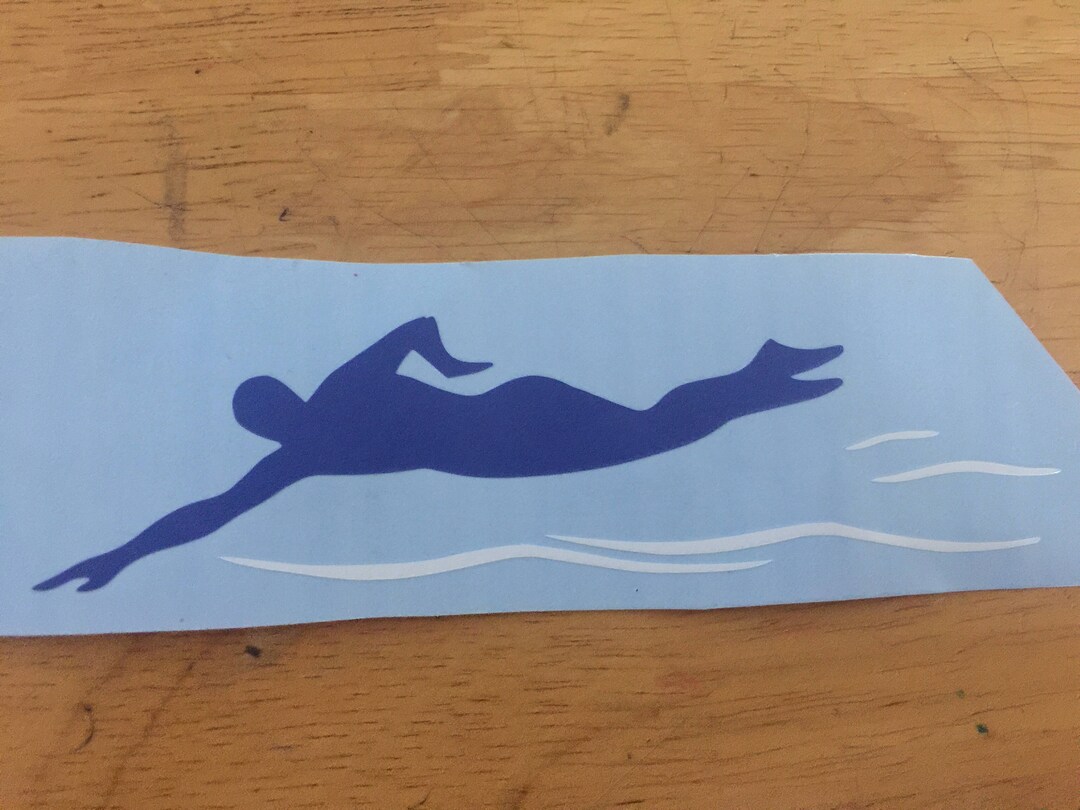 3x5 Inches Swimmer Car Decal - Etsy