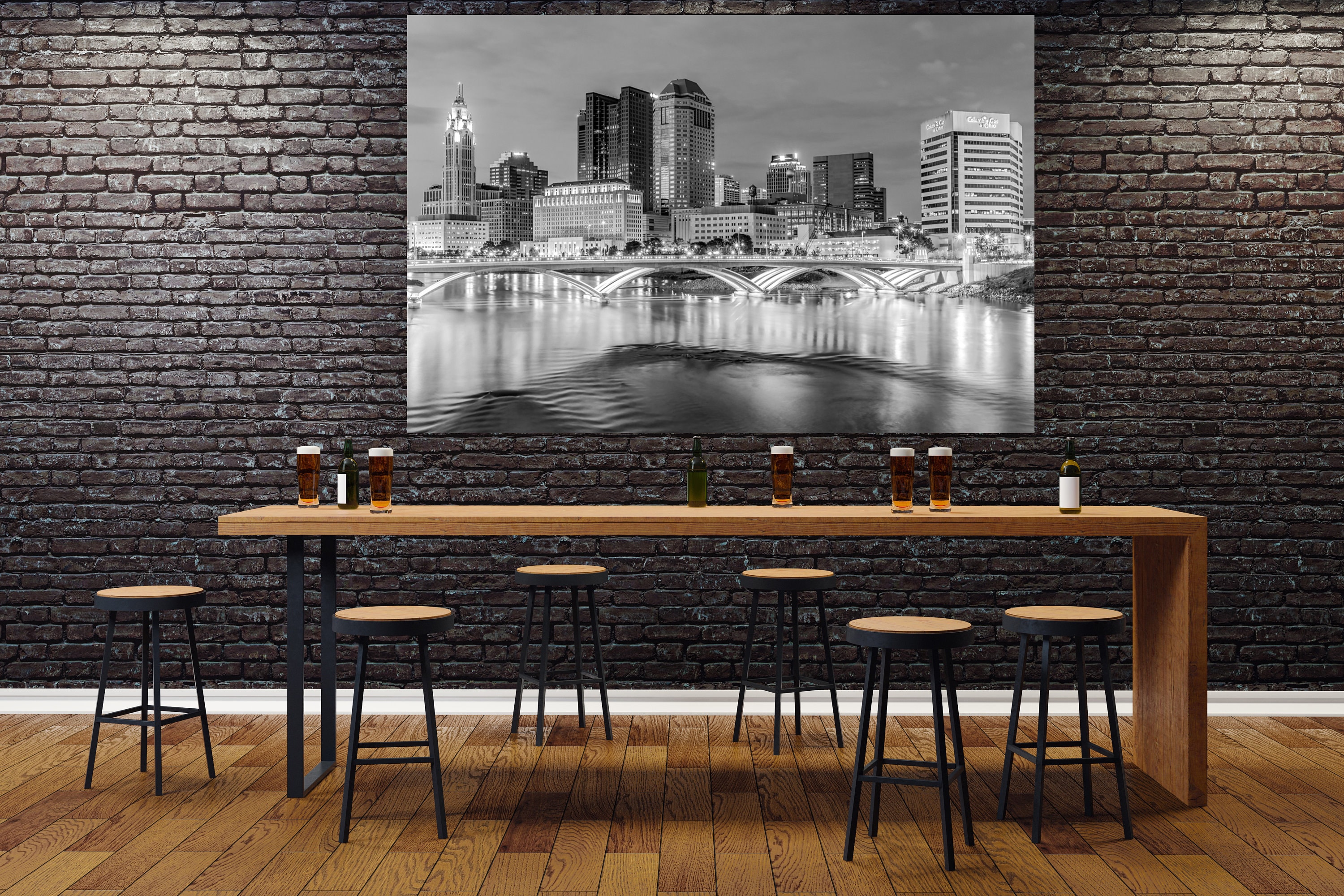 Buckeye State Art - Columbus Ohio Black & White Photo - Wall Art Photo ...