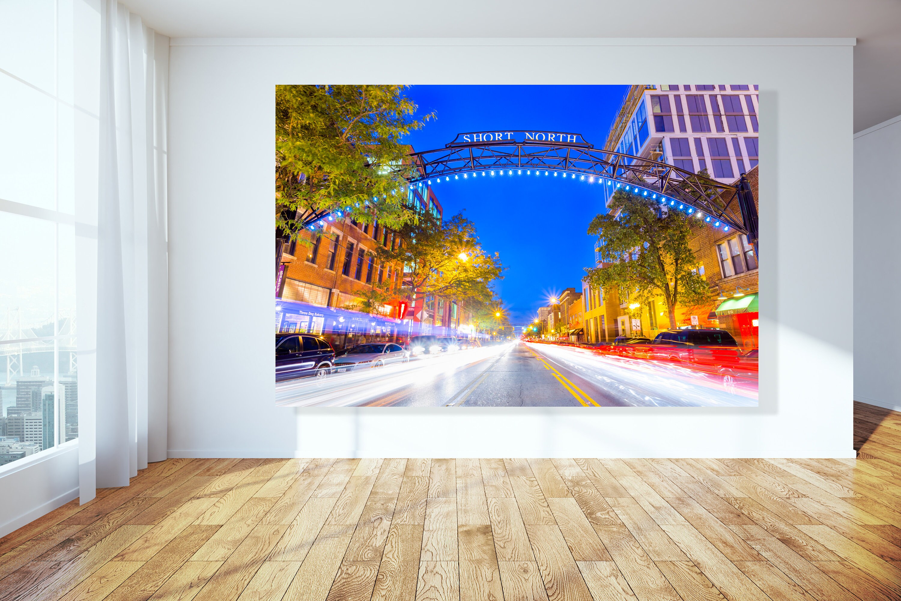 Columbus Ohio Vibrant Short North District at Night Print - Long ...