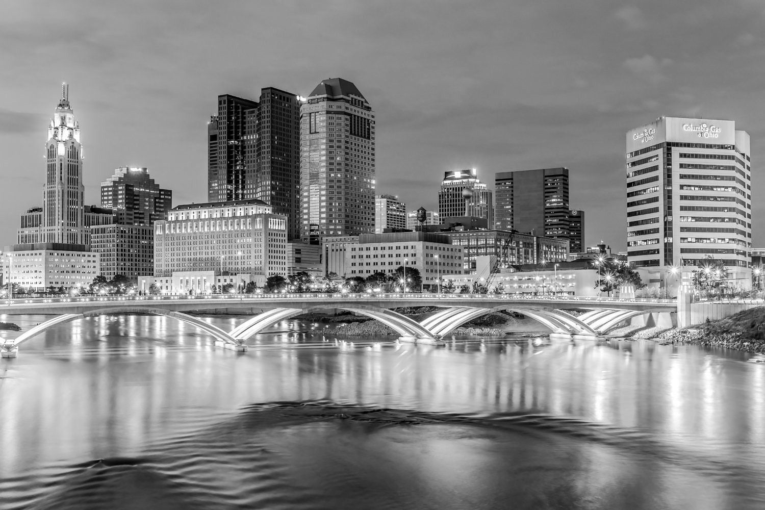 Buckeye State Art - Columbus Ohio Black & White Photo - Wall Art Photo ...