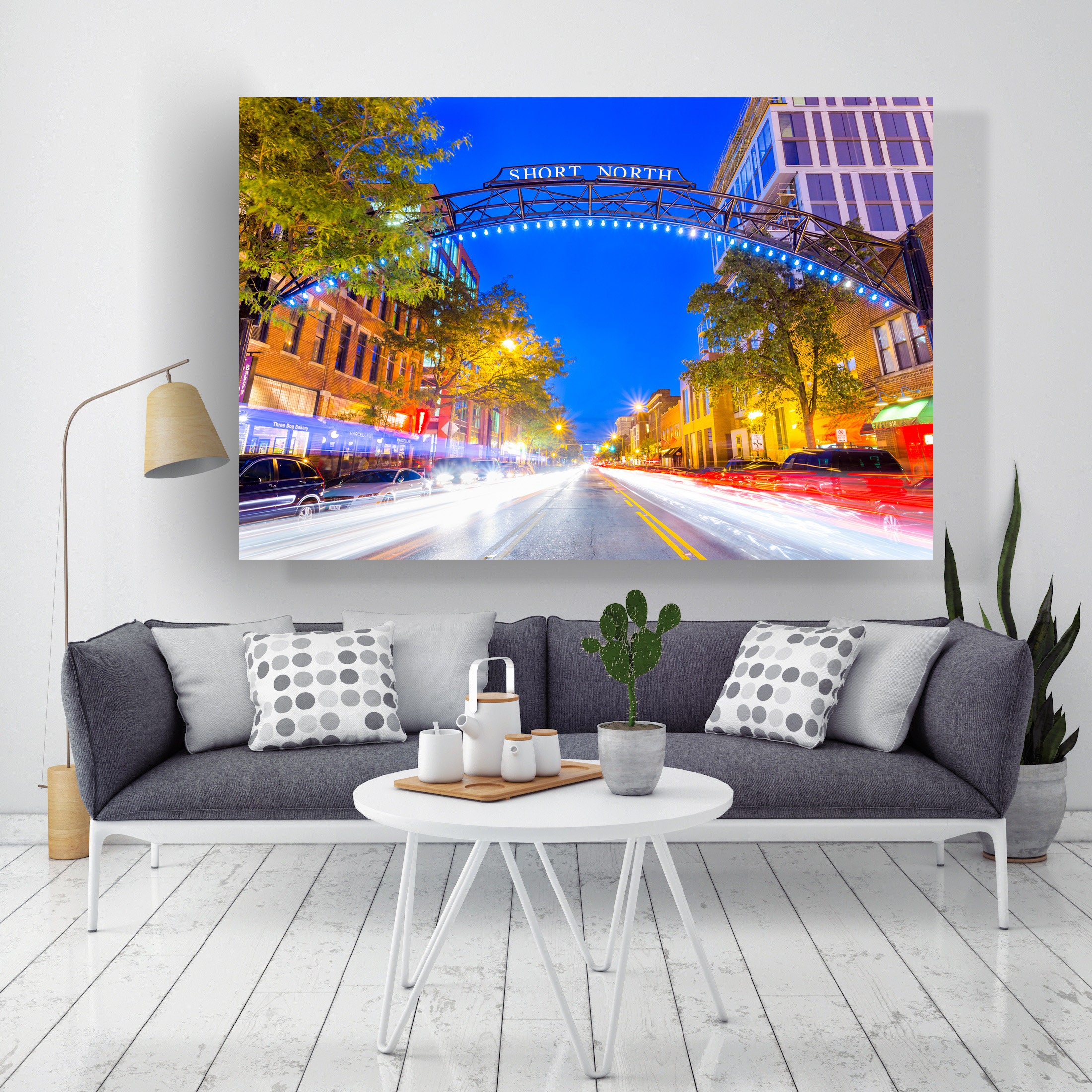 Columbus Ohio Vibrant Short North District at Night Print - Long ...