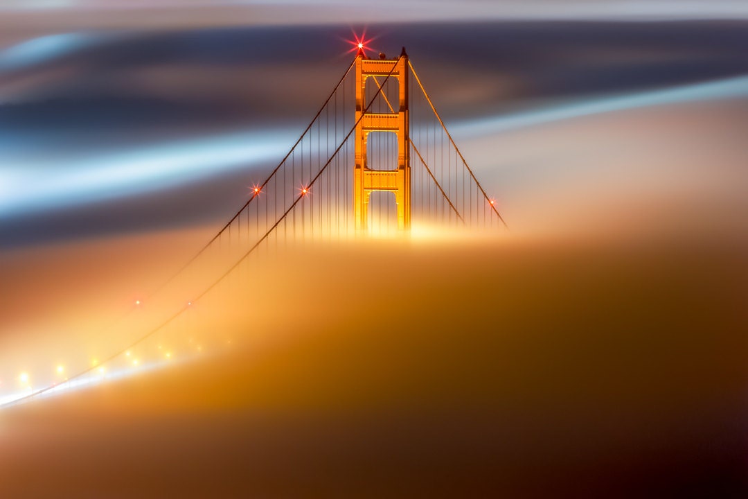Golden Gate Bridge Fog Photo: San Francisco Fine Art Print - Etsy