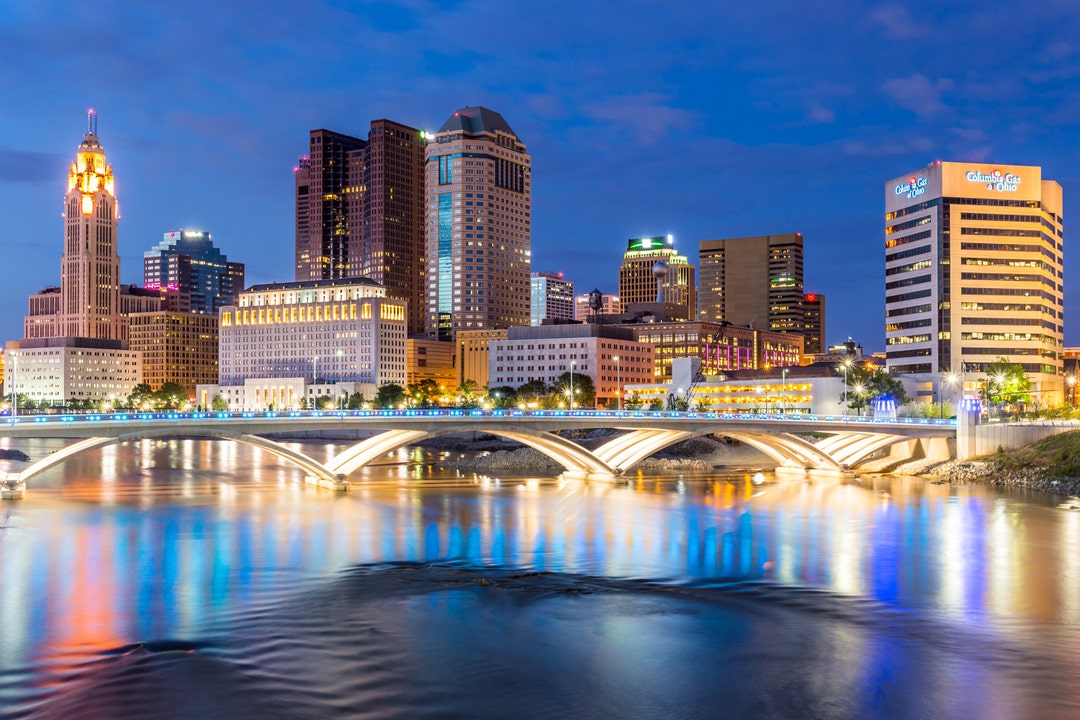 Columbus Ohio Skyline Photo: Scioto River, Buckeye State Art Print - Etsy