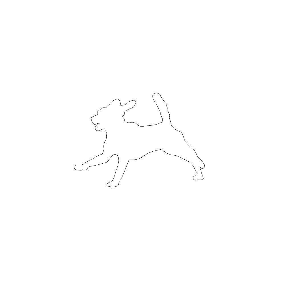Running Dog Outline SVG Vector Digital Download Hand Drawn | Etsy