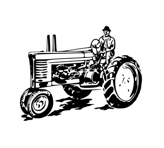 Vintage Tractor Graphic Instant Download SVG and PNG Files | Etsy